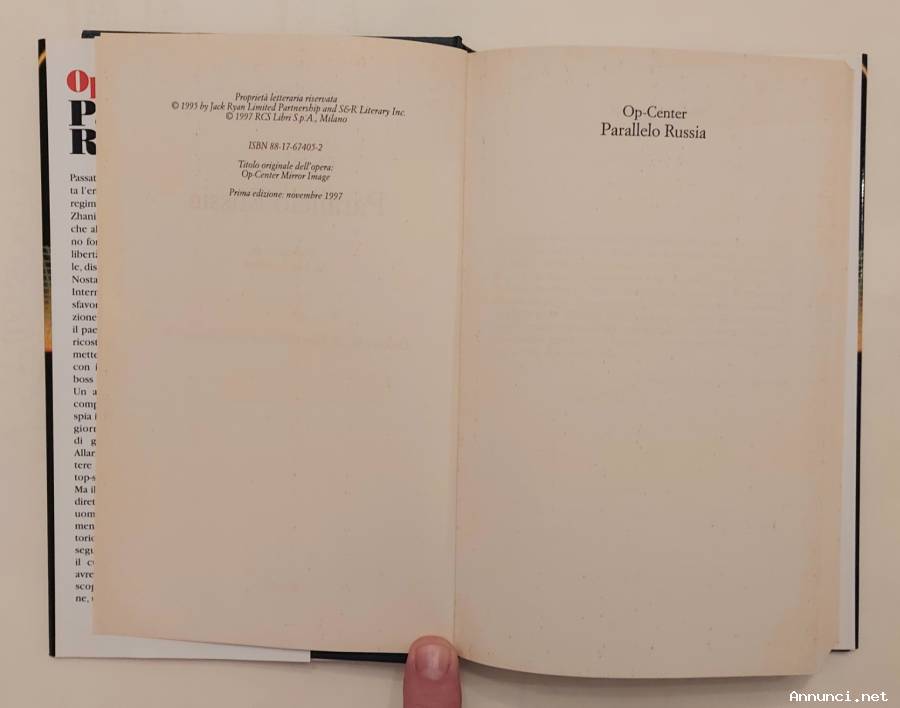 Op-Center Parallelo Russia di Tom Clancy e Steve Pieczenik 1°Ed.Rizzoli ...