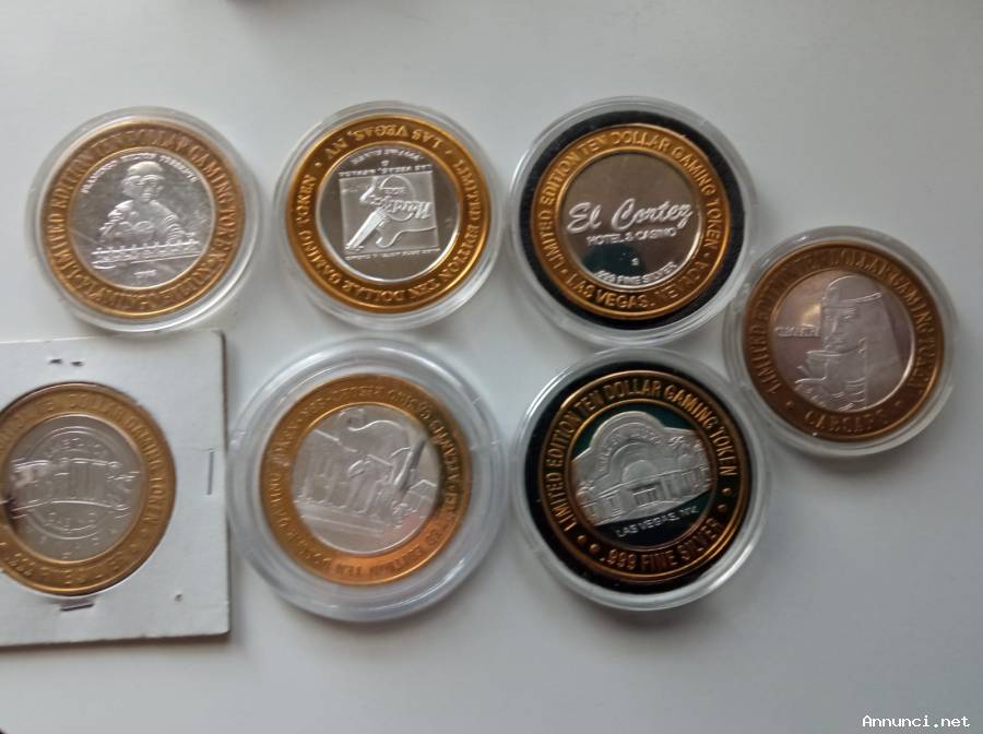 Lot 7 Casino Silver 10 dollars UNITED STATES | Annunci Rosolini